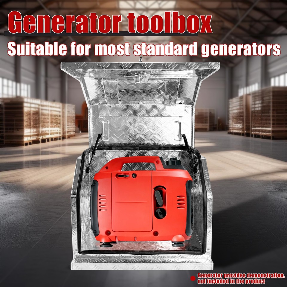24" x 19" x 15" Aluminium Generator ToolBox Box for Outside/RV/Truck ...