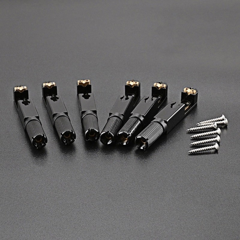 Electric Guitar String Saddle Bridge with Screws 6-String Hardtail ...