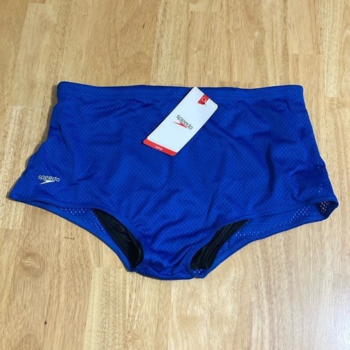 SPEEDO Men's VINTAGE Racing Briefs Swimwear Bottom; Drag Suit BLUE Size ...