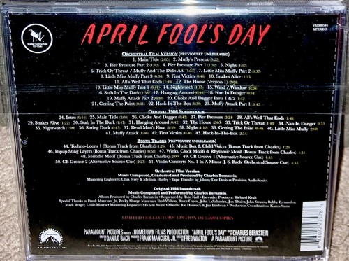 APRIL FOOL’S DAY Soundtrack CD Charles Bernstein Varese Sarabande ...