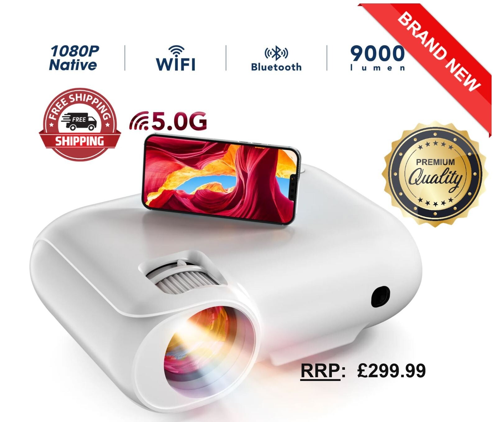 Premium APEMAN LC700 Projector 2024 1080P FULL HD 2.4/5g Wireless ±15 ...