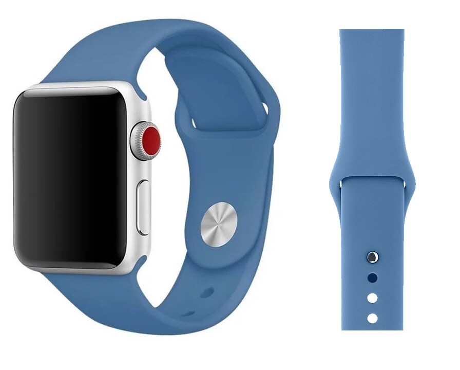 Original Apple Sport Armband S/M 42/44/45mm MRGY2ZM/A Denim Blue | eBay