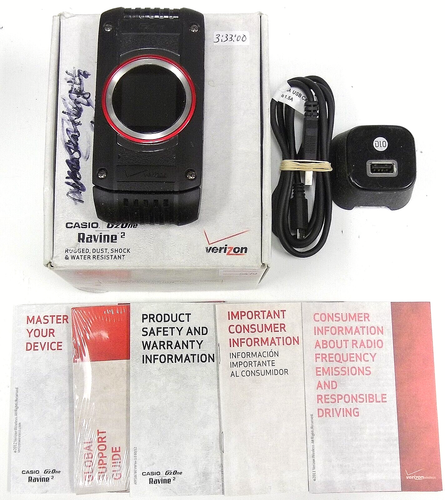 Casio G'zOne Ravine 2 II C781 - Black ( Verizon ) Cellular Flip Phone ...