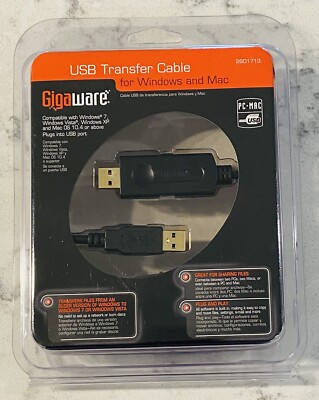NEW ~ GIGAWARE USB TRANSFER CABLE FOR WINDOWS & MAC ~ 2601713 | eBay