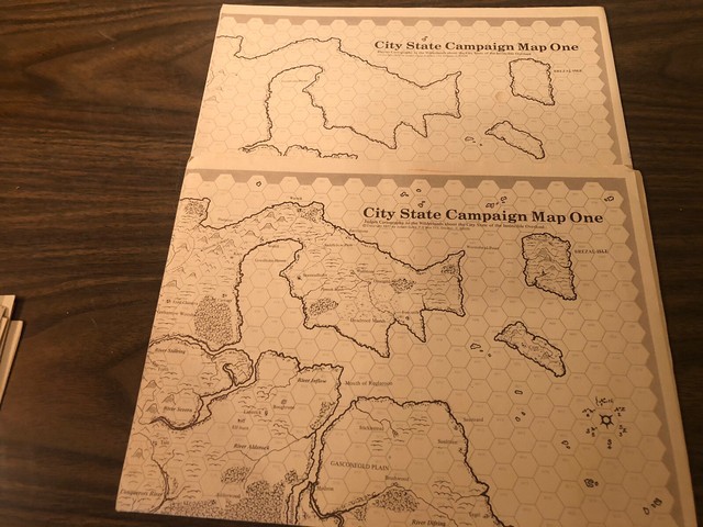 Judges Guild CITY STATE CAMPAIGN MAP ONE (1) (Player's) 1977 Two Pieces ...
