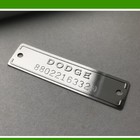 DODGE DATA TAG PLATE STAMPED WITH YOUR INFO -with screws- | eBay