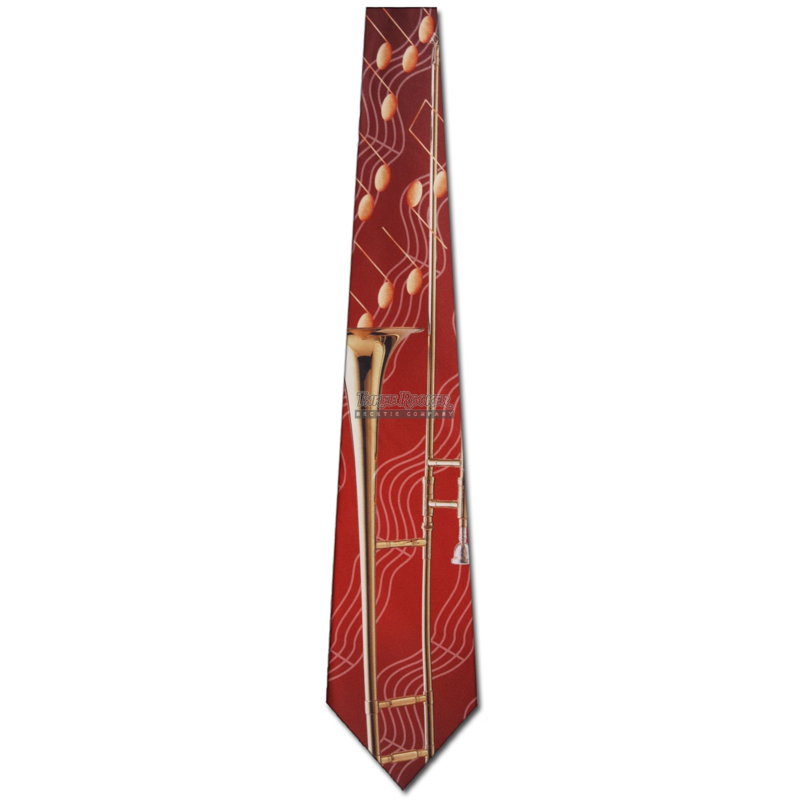 Trombone Ties Instrument Neckties Mens Music Notes Orchestra Band Neck ...