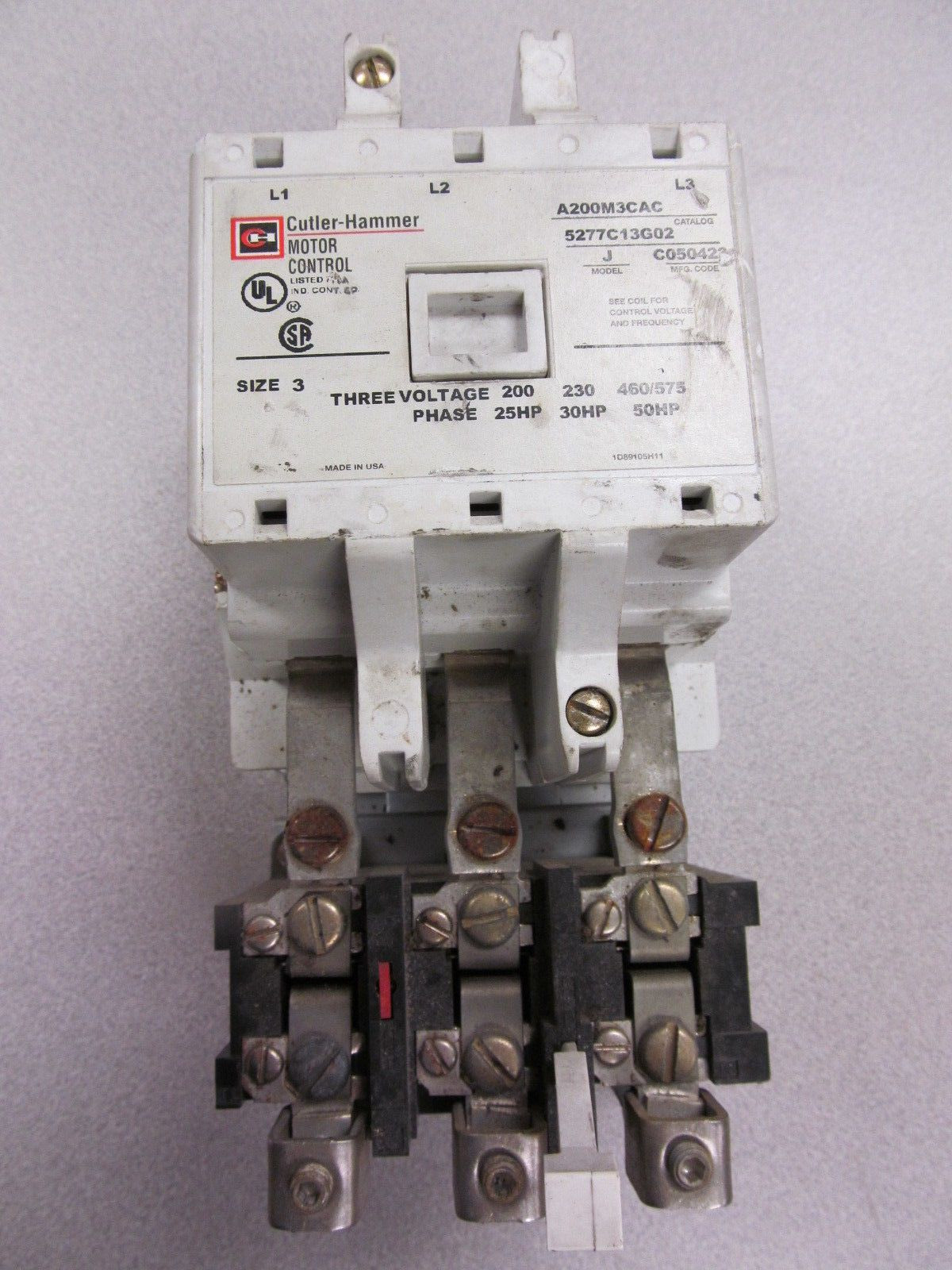 Cutler Hammer Size 3 Starter A200M3CAC With 120 V Coil | eBay