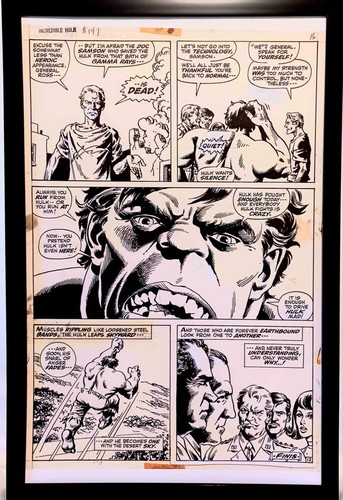Incredible Hulk #147 pg. 10 Herb Trimpe 11x17 FRAMED Original Art Print ...