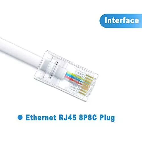 (2 Pack) Ethernet to Phone Line RJ45 Female to RJ11 Male Adapter Cord ...