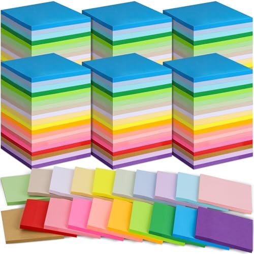 100 Pack Sticky Notes Bulk 3 x 3 in Self-Stick 20 Color Blank Style 100 ...