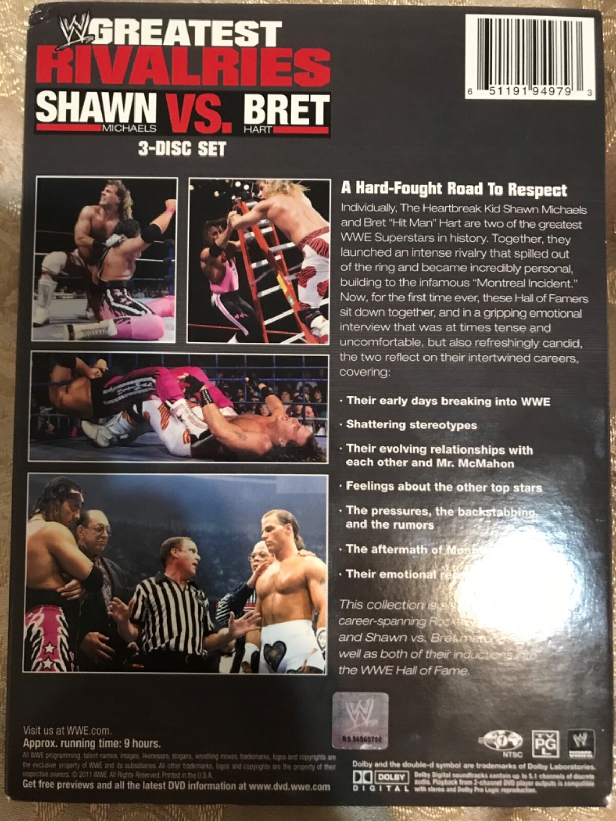 WWEs Greatest Rivalries: Shawn Michaels vs. Bret Hart (DVD, 2011, 3 ...