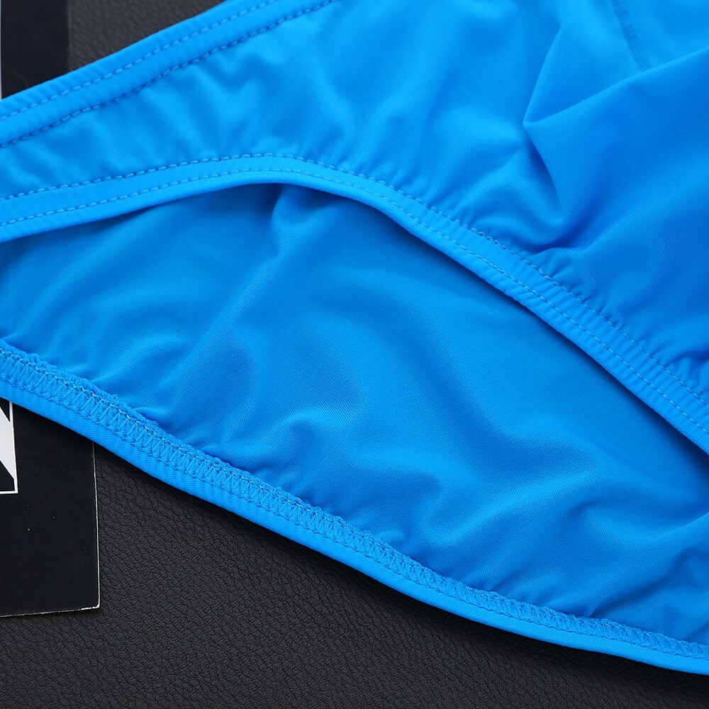 Low-waist Mens Briefs Translucent Bikini Pouch Panties Ice Silk Skinny ...