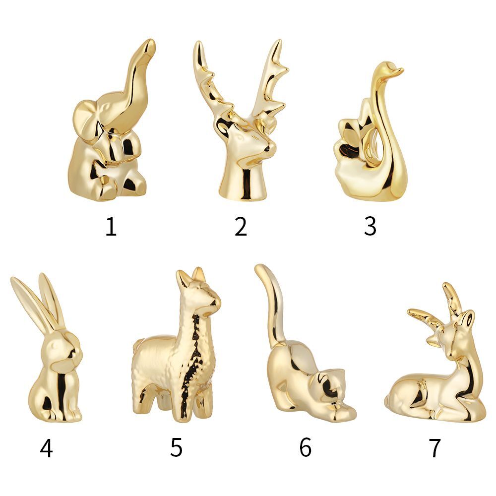 Cute Gold Color Creative Photographic Props Ornaments Figurines ...