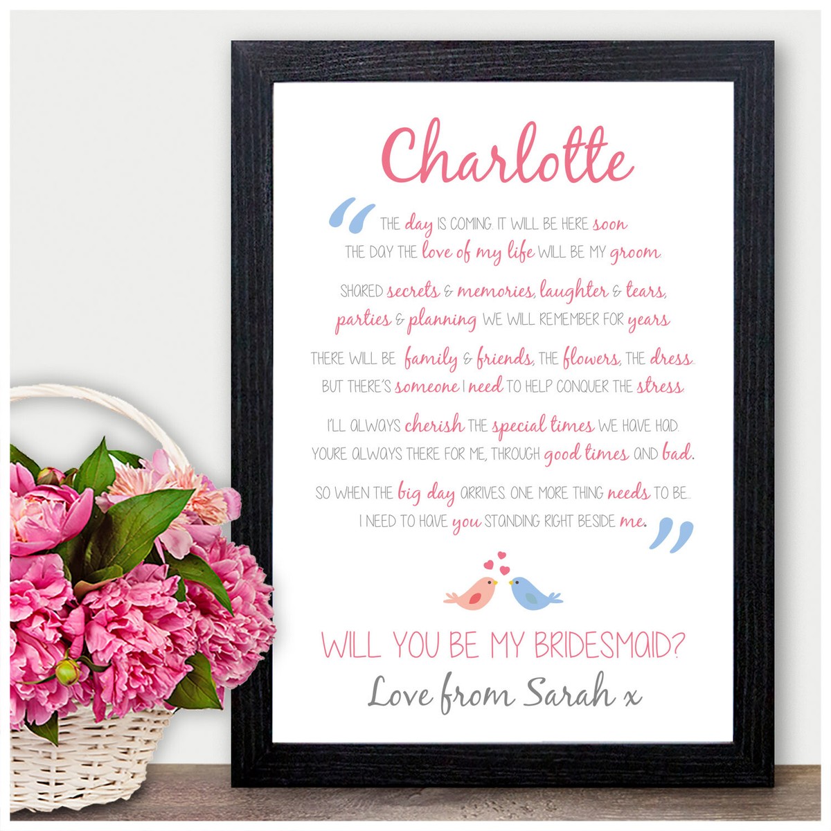 Printable Bridesmaid Poems