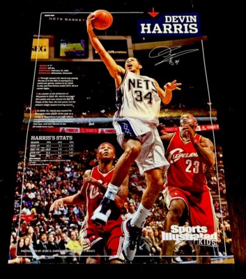 DEVIN HARRIS RARE Poster Nets NBA Sports Illustrated for Kids SI 2009 ...
