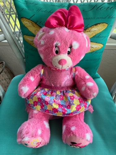Build A Bear Disney Minnie Mouse Pink Plush Stuffed Animal w Pink ...