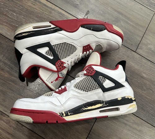 Men’s Nike Air Jordan Size 14 - Retro 4s Fire Red Bred Year: 2012 ...