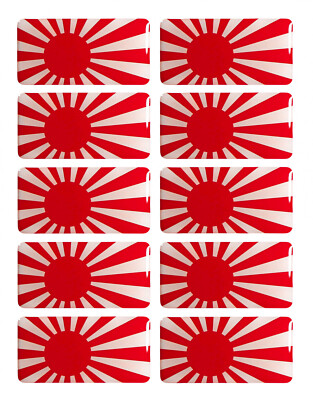 Rising Sun flags-decal 3D decor sticker set for car motorcycle: set of ...