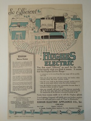 Vintage 1920 Hughes Electric Range Hotpoint Helen Blackburn Art Print ...