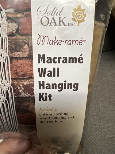 Brand NEW Solid Oak Make-rame MACRAME WALL HANGING KIT | eBay