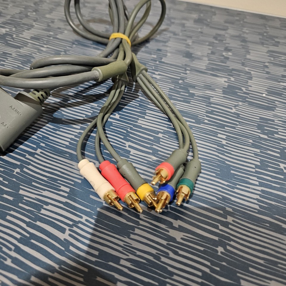 OFFICIAL GENUINE Microsoft Xbox 360 AV CABLE RCA COMPOSITE / COMPONENT ...