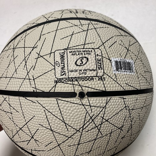 Spalding Flight Line Basketball , Size 7 White & Black Indoor/Outdoor ...