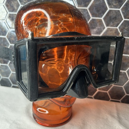 Vintage US Divers Aqua Lung Diving Mask Wrap Around Tempered Glass ...