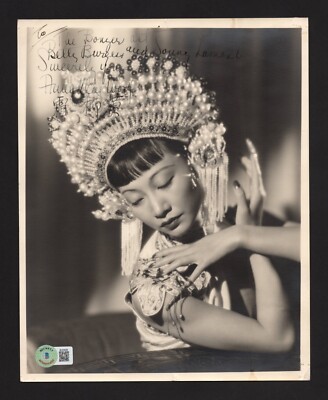 RARE EXOTIC CHINESE VAMP ANNA MAY WONG HAND SIGNED BECKETT ...