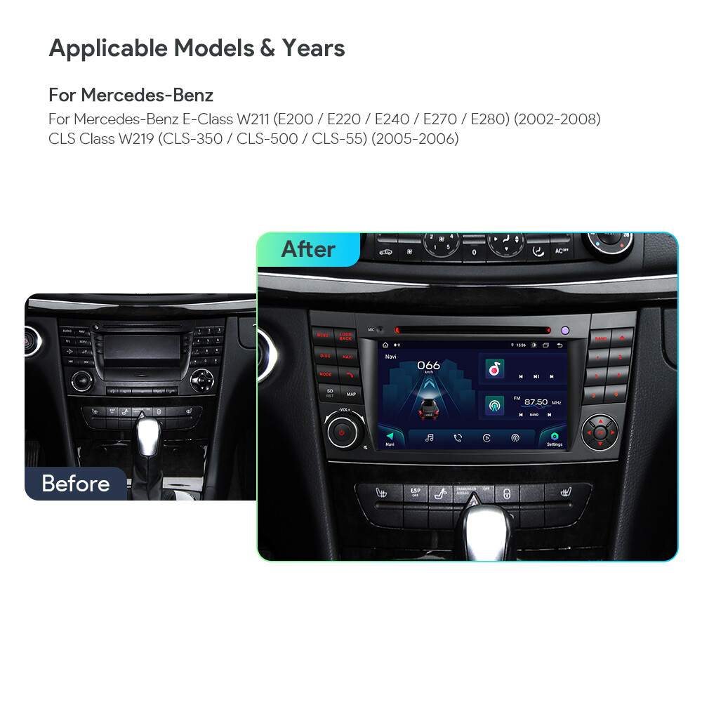 Android 12 8Core Car Stereo DVD Radio GPS For Mercedes Benz E-W211 E350 ...