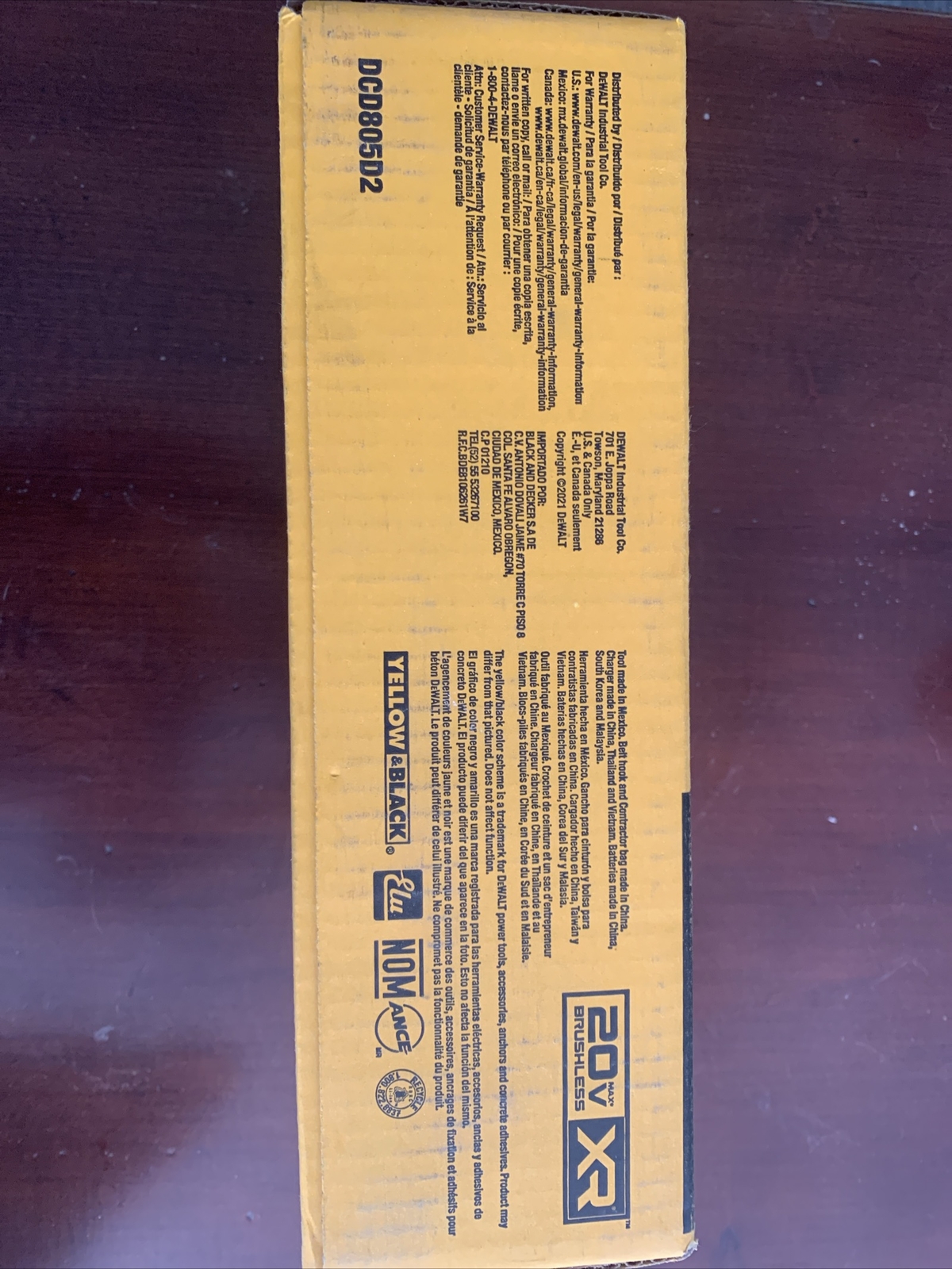 DeWALT DCD805D2 20V MAX XR 1/2" Brushless Cordless Hammer Drill/Driver ...