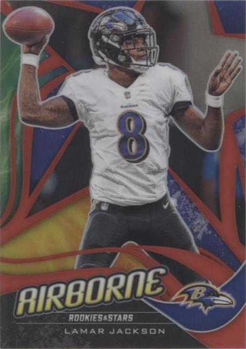 2019 Panini Rookies & Stars - Airborne Lamar Jackson #AIR-LJ Red /75 ...