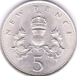 Uncirculated 5p LARGE Five Pence Coins 1968 - 1991 Choose your Dates ...