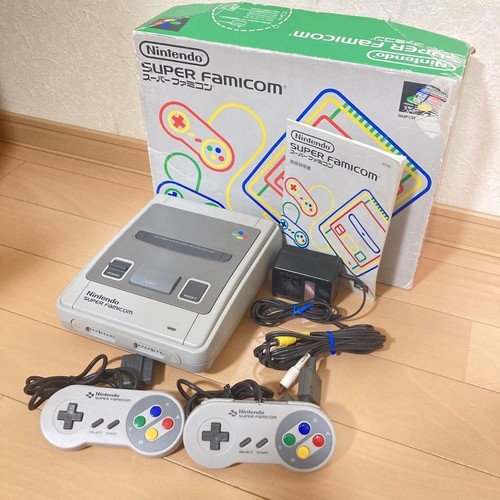 NINTENDO Super Famicom SNES SFC SHVC-001 Gray Console w/Box NTSC-J ...