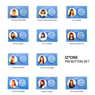 IZ*ONE IZONE POP UP STORE Official MD PIN BUTTON SET SAKURA CHAEWON ...