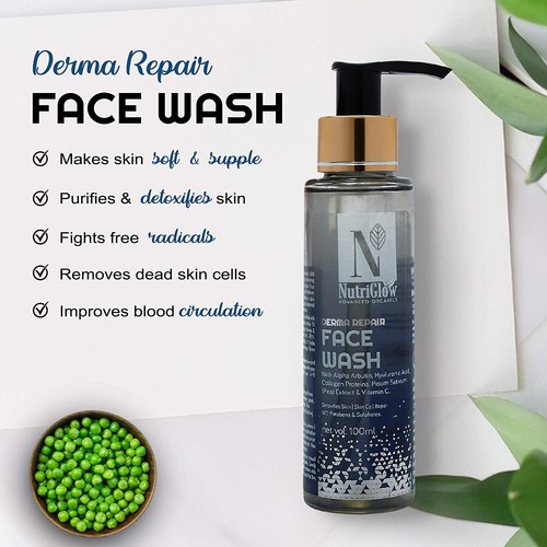 NutriGlow Advanced Organics Darma Repair Face Wash For Repair Cells ...