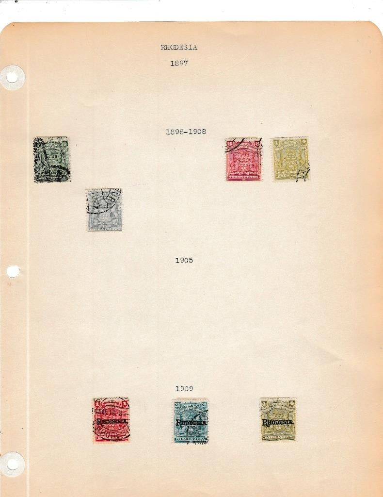 Classic Rhodesia Collection On Two Homemade Pages (1898-1919) - SEE ...