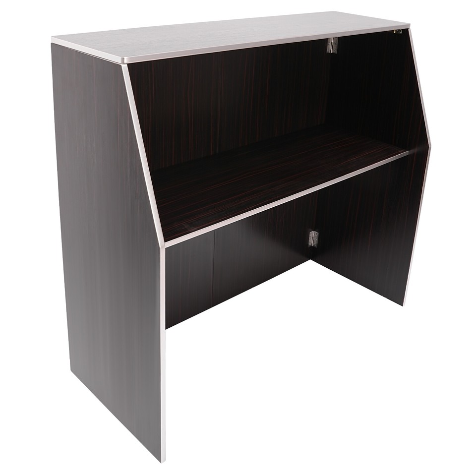 Modern Free Standing Bar Cabinet Black Brown Portable Foldable Event ...