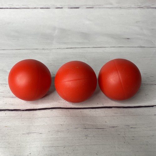 3 Red Lego Hard Plastic Balls 52mm (2") Mindstorms Robotics Duplo Ball ...