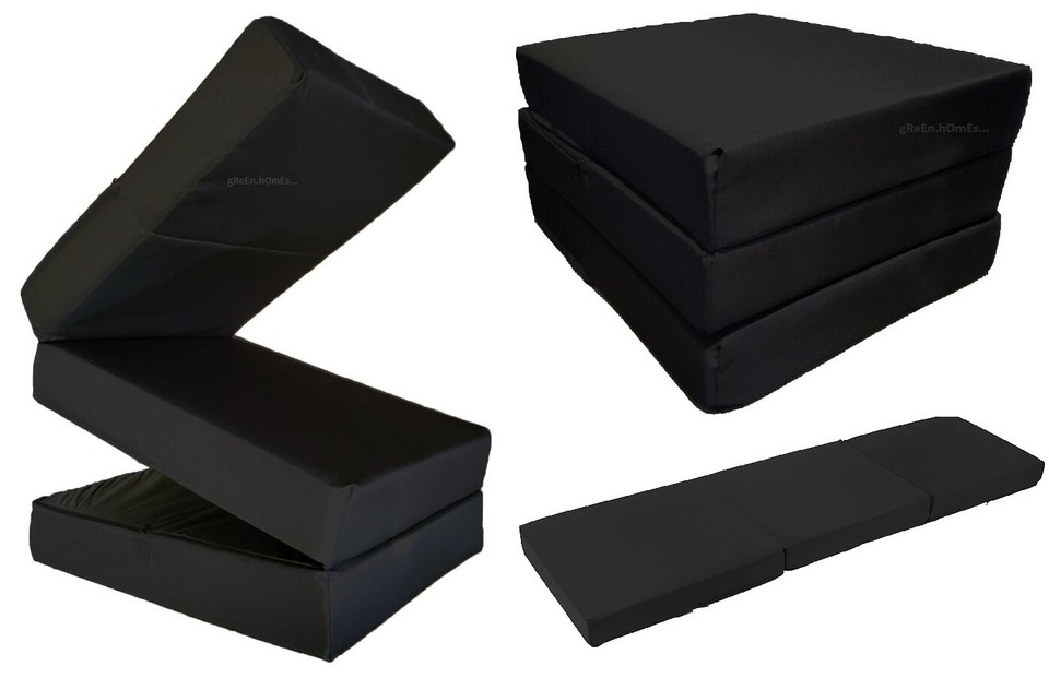 Fold Out CUBE Futon Single Guest Z - Chair Bed Folding Mattress Sofa ...