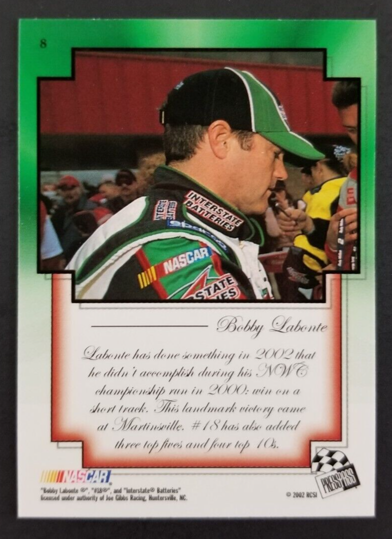 2002 Press Pass VIP - #8 Bobby Labonte for sale online | eBay