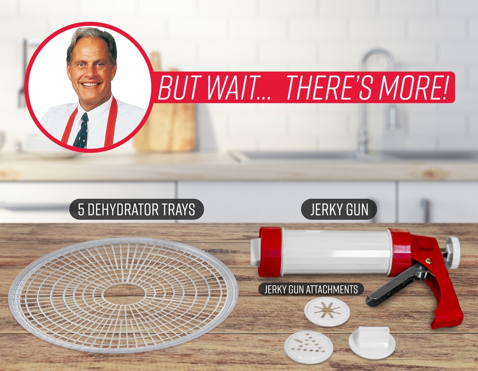 Ronco Beef Jerky Machine with 5 Stackable Trays, Easy-to-Use Dehydrator ...