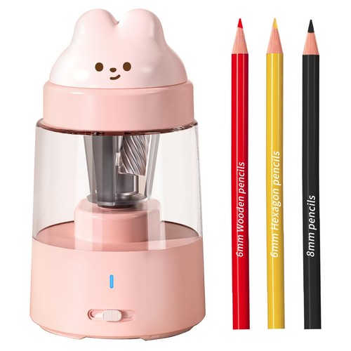 Pencil Sharpener, Pink Bunny Pencil Sharpener for No.2/Colored Pencils ...