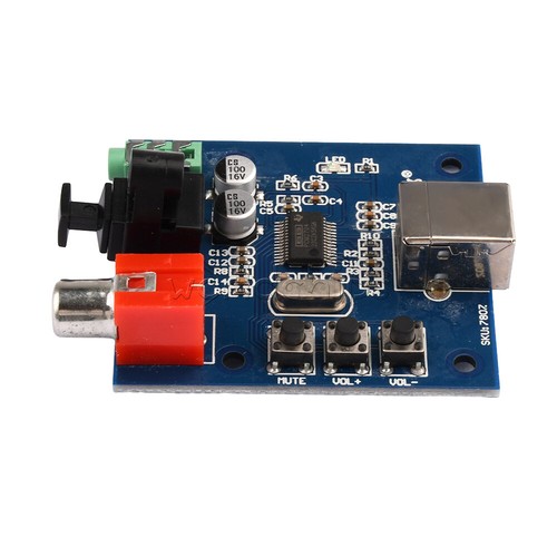 PCM2704 DAC Decoder USB to Analog S/PDIF Output Coaxial Audio Sound ...