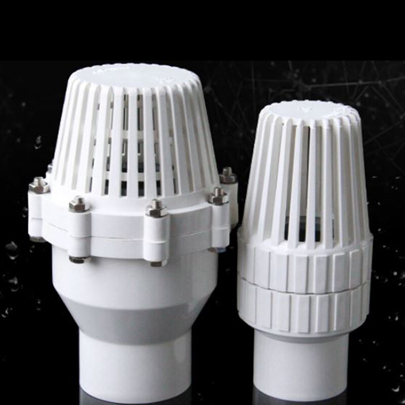 PVC Check Valve One Way Non-return Valve Water Adhesive Fittings Bottom ...