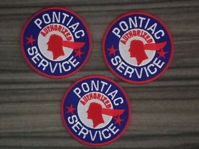3pcs Pontiac Service Motor Car Racing Iron on Patch Embroidered Sewn on ...