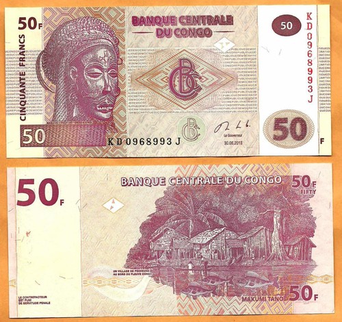 CONGO DR 2013 UNC 50 Francs Banknote Paper Money Bill P- 97-NEW | eBay