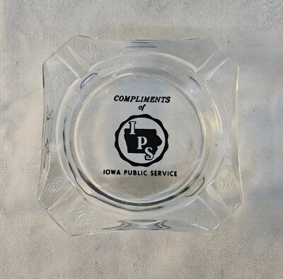 Vintage IPS Iowa Public Service Advertising Ashtray Midamerican Energy ...