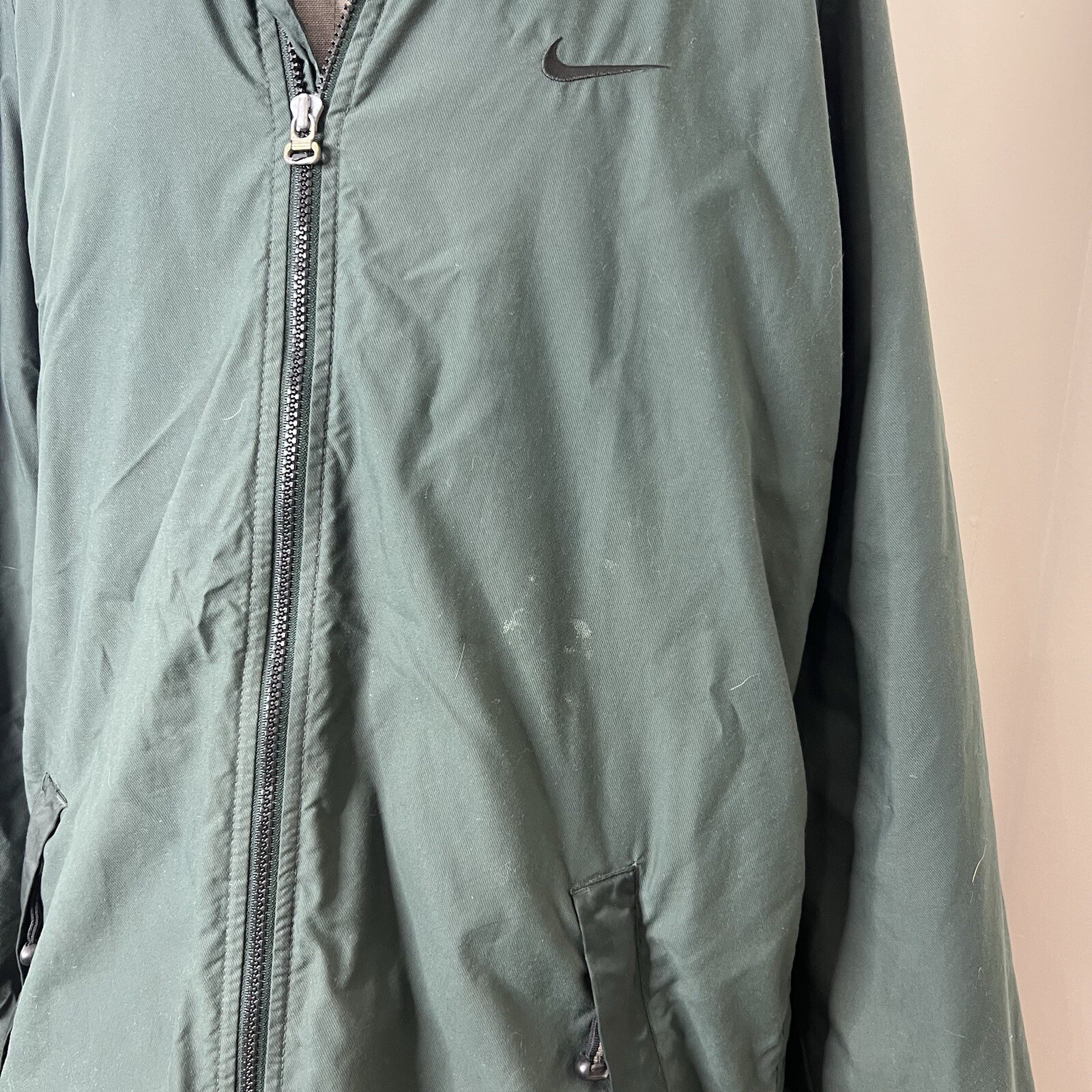 Vintage Nike Outer Layer Jacket Size Large Green Down Filled | eBay