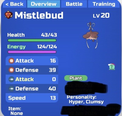 Roblox Loomian Legacy Gamma Event Mistlebud | eBay